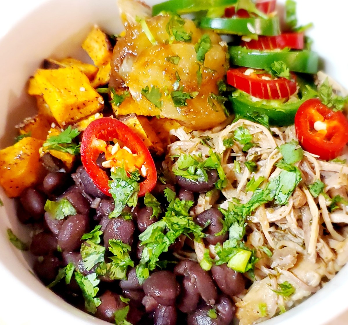 Mojo Pork Fusion Bowl With Home-Grown Jalapeños – Girl-Chef Tastes